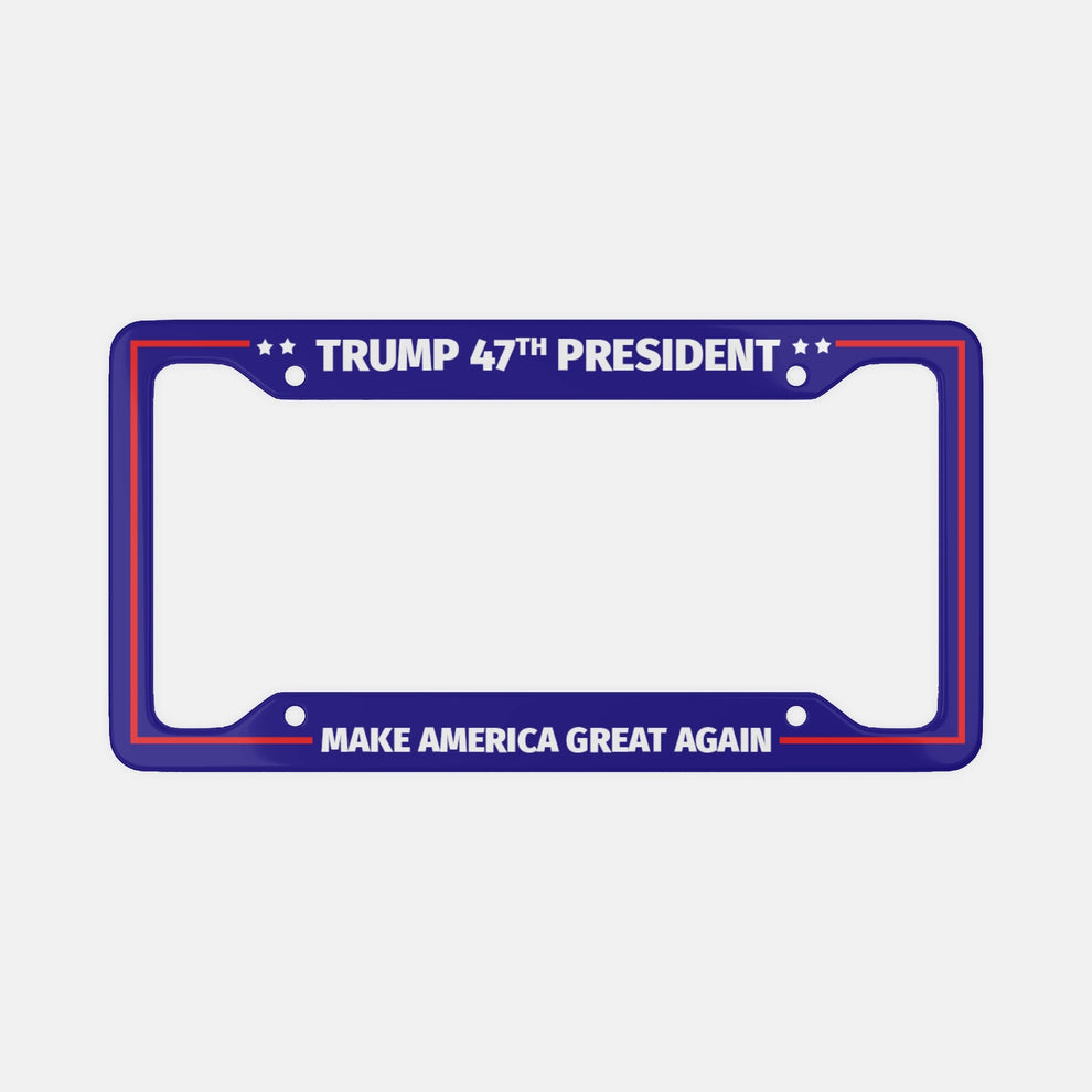 Trump 47th President - License Plate Frame – The Maga Offers